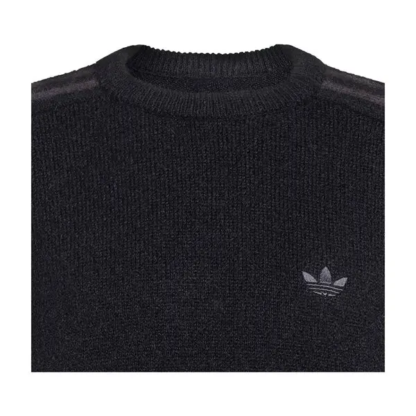 Adidas Three Stripes Fluffy Knit Sweatshirt Asia Sizing