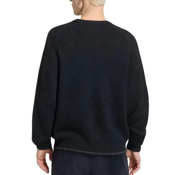 Adidas Three Stripes Fluffy Knit Sweatshirt Asia Sizing