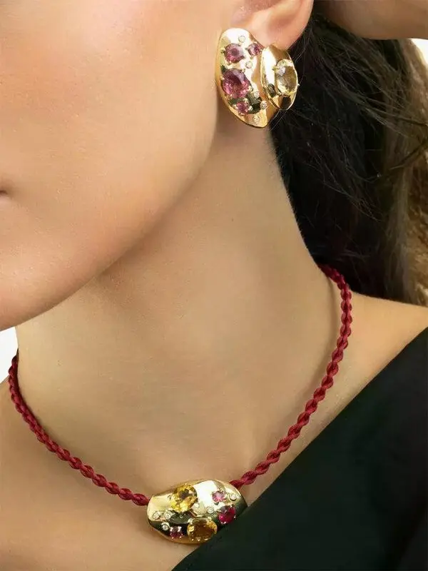 CAROL KAUFFMANN 18k Yellow Multi-stone Earrings