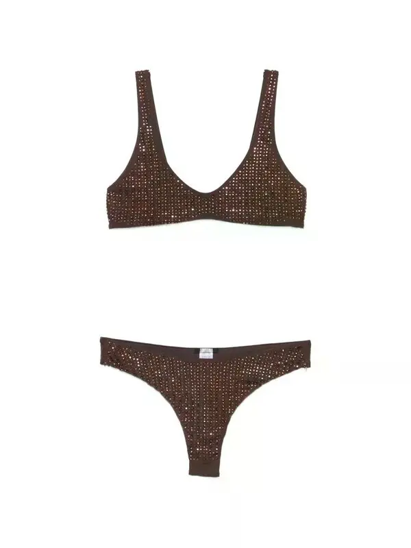 VENUJA Crystal-embellished Bikini - Brown