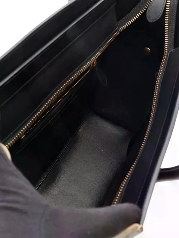 Celine 2010-2026 Micro Tricolor Leather Luggage Tote Handbag