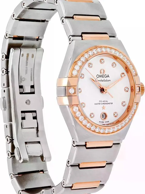 Omega Constellation 29mm Diamond Watch - White