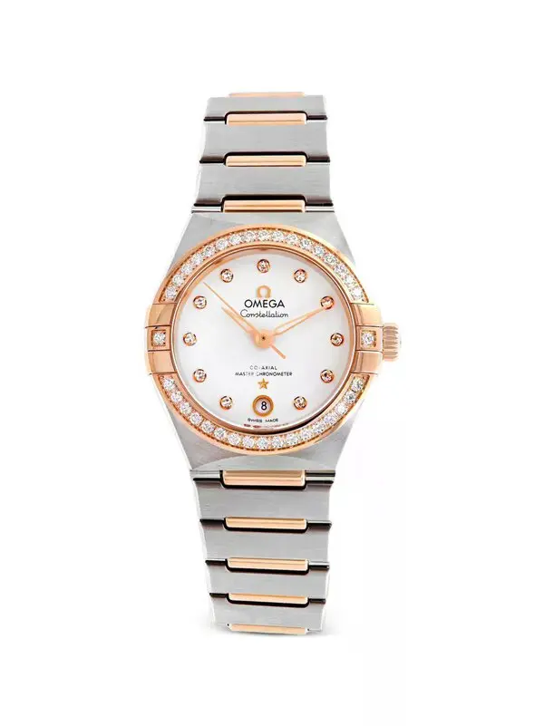 Omega Constellation 29mm Diamond Watch - White