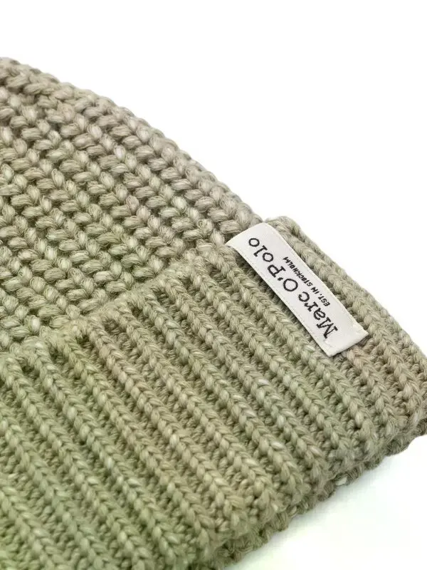 Marc O'polo Ribbed-knit Turn-up Brim Beanie Hat