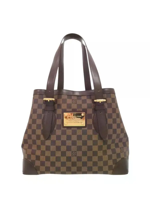 LOUIS VUITTON 2008 Damier Ebene Hampstead Mm Tote Bag