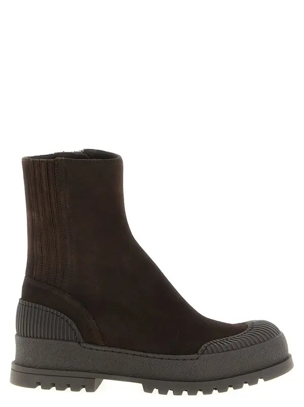 AQUAZZURA Suede Ankle Boots - Brown