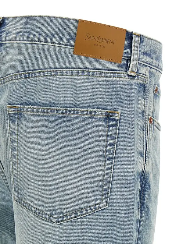 Saint Laurent Wide Leg Jeans - Blue