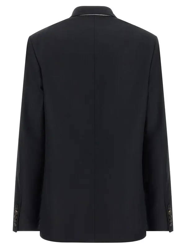 Dries Van Noten Barrysta Double-breasted Blazer With Floral Embroidery