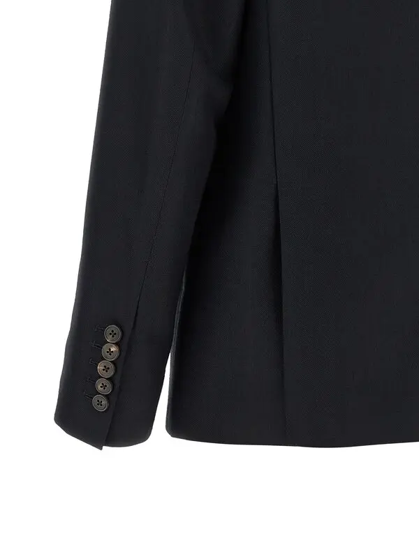 Dries Van Noten Barrysta Double-breasted Blazer With Floral Embroidery