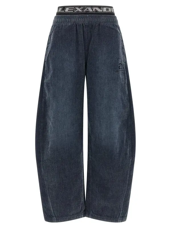 Alexander Wang Denim Pants With Elastic Waistband