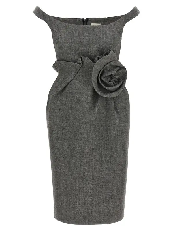 Magda Butrym 3d Flower Dress - Gray