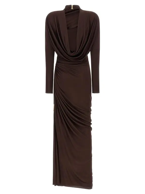 Balmain Draped Jersey Dress
