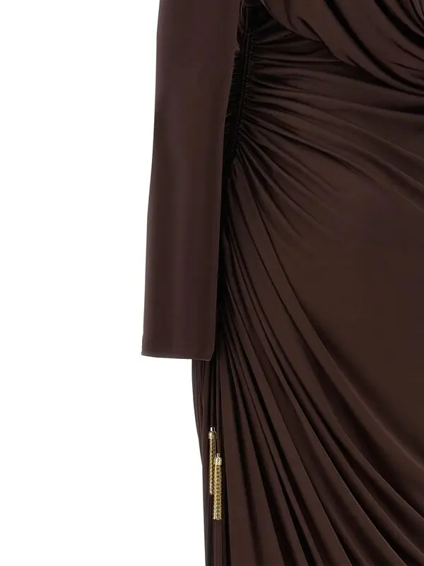 Balmain Draped Jersey Dress