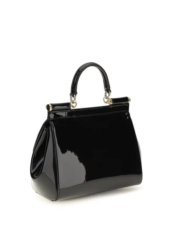 Dolce & Gabbana Small Sicily Patent Leather Handbag