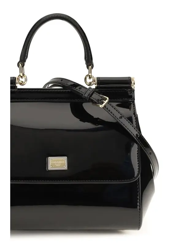 Dolce & Gabbana Small Sicily Patent Leather Handbag