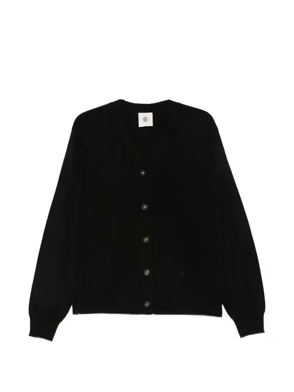 THE GARMENT Bergen Embroidered-logo V-neck Cardigan