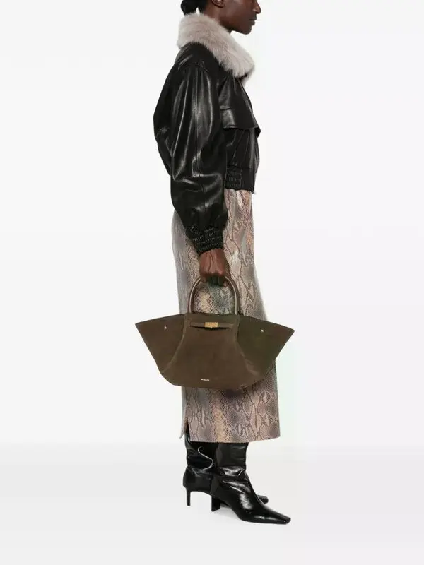 DEMELLIER Medium Suede Tote Bag - Brown