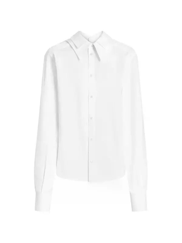 Dolce & Gabbana Cotton Poplin Shirt With Button-up Placket
