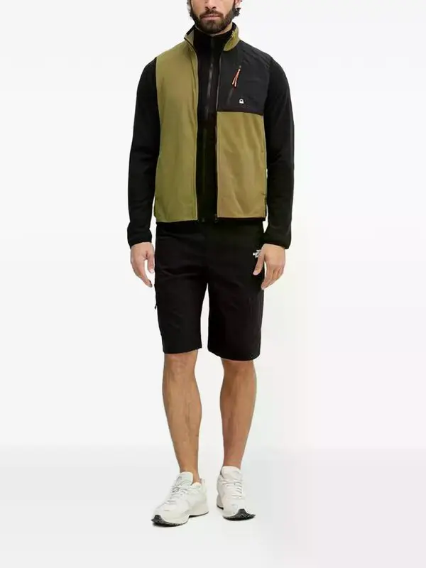BENETTON Polartec Two-tone Zip-up Gilet - Green
