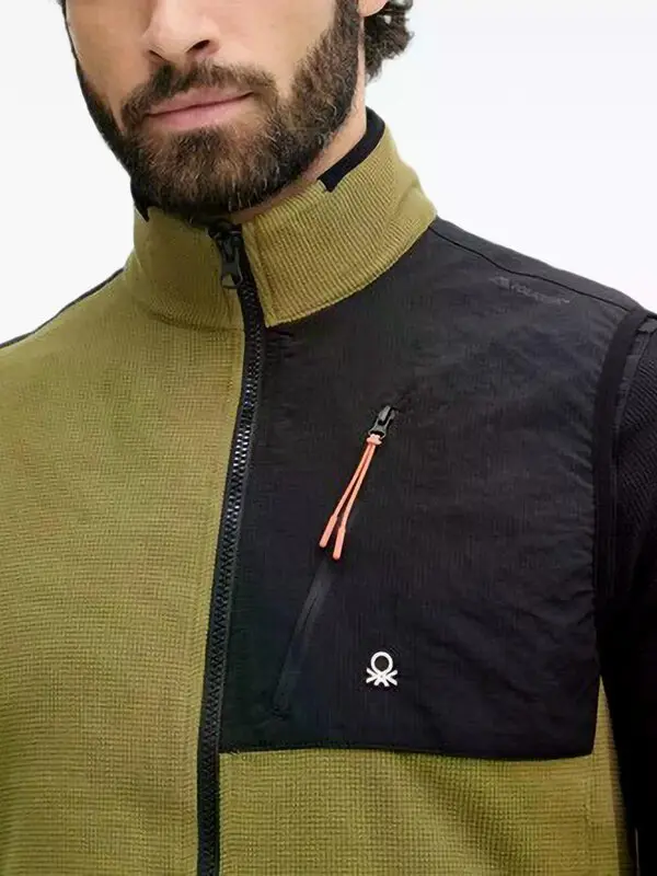 BENETTON Polartec Two-tone Zip-up Gilet