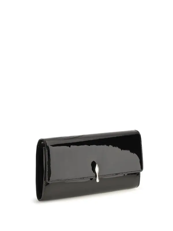 CHRISTIAN LOUBOUTIN Bettina Patent Leather Chain Wallet