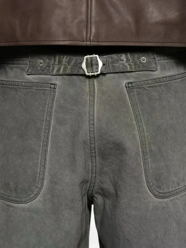 SUNFLOWER Faded-effect Buckle-detail Jeans