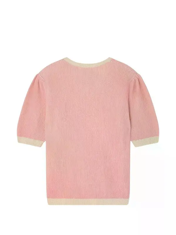 Bonpoint Liane Ribbed-knit Puff-sleeve Sweater