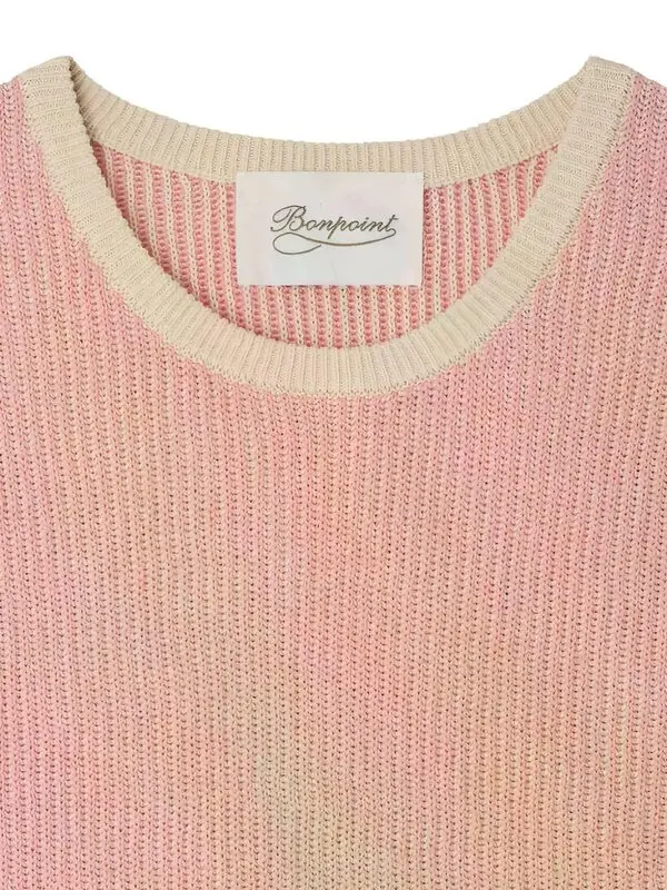 Bonpoint Liane Ribbed-knit Puff-sleeve Sweater