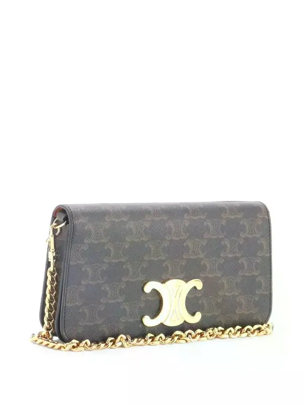 Celine Multipochette Flap Bag Triomphe Coated Canvas Crossbody Bag