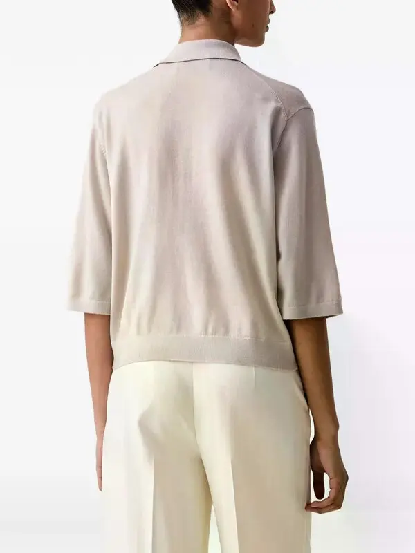 Marc O'polo Polo-collar Short-sleeve Sweater