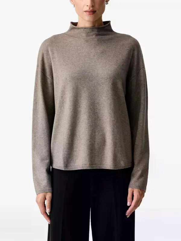 Marc O'polo High-neck Dropped-shoulder Sweater - Neutrals