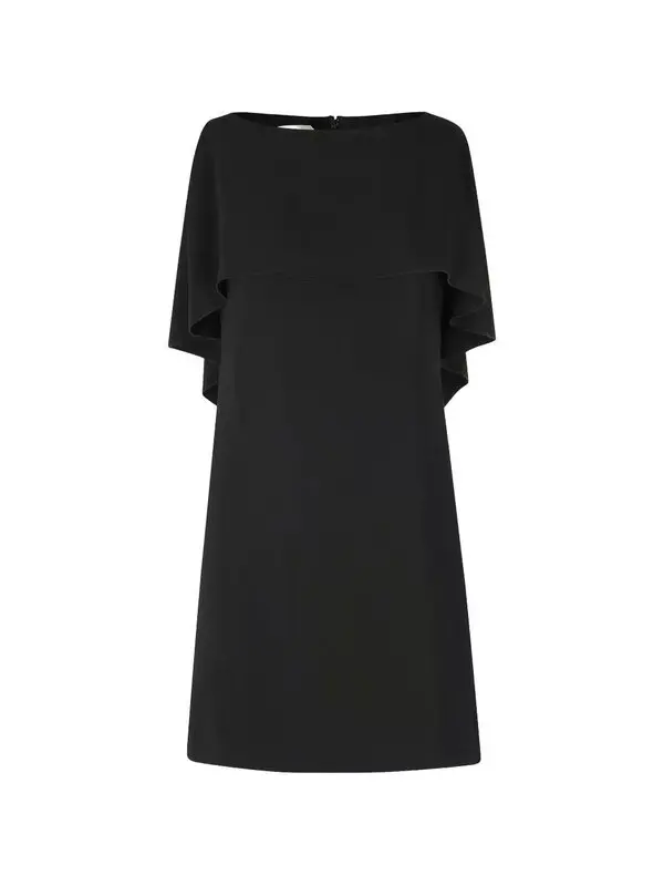 Alberta Ferretti Cape-style Shift Mini Dress - Black