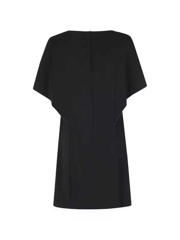 Alberta Ferretti Cape-style Shift Mini Dress - Black