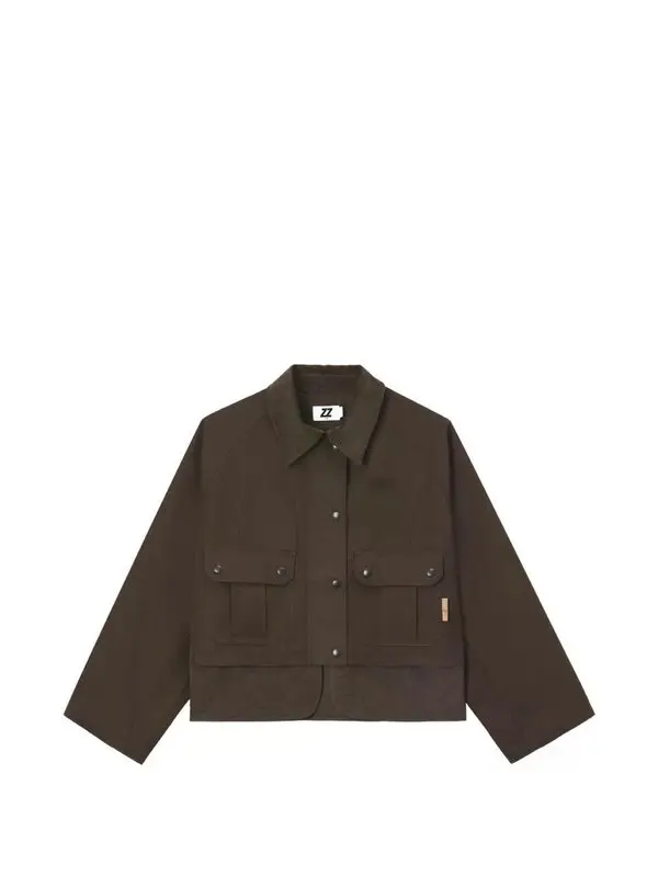 Izzue Quilted-panel Corduroy-collar Jacket