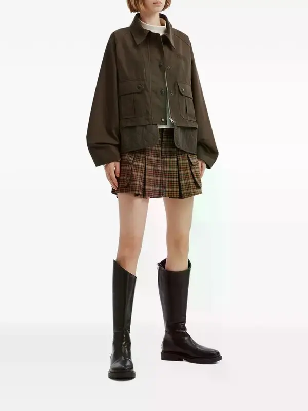 Izzue Quilted-panel Corduroy-collar Jacket