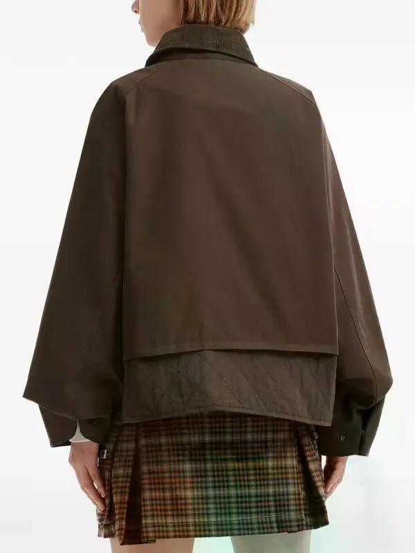 Izzue Quilted-panel Corduroy-collar Jacket