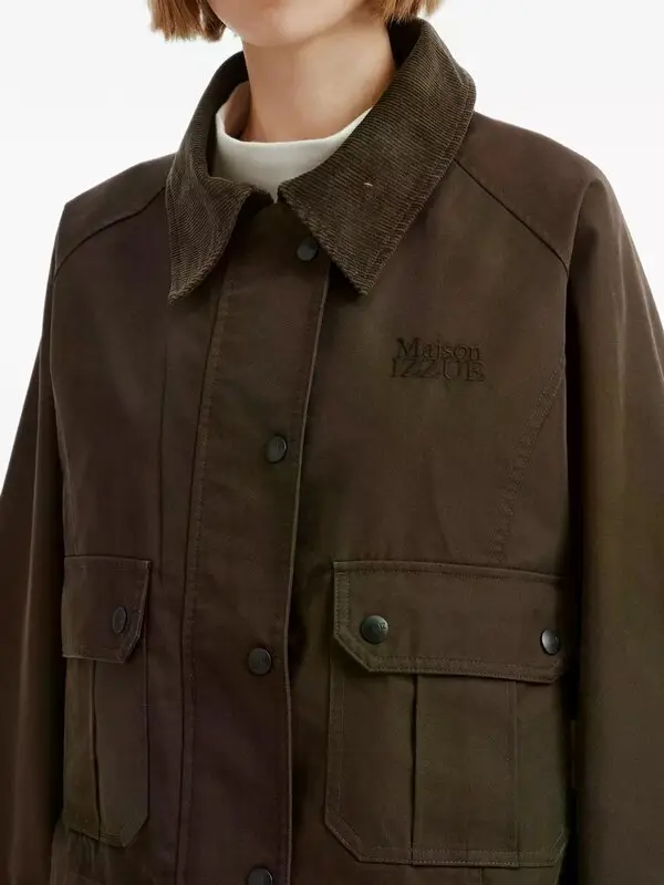 Izzue Quilted-panel Corduroy-collar Jacket