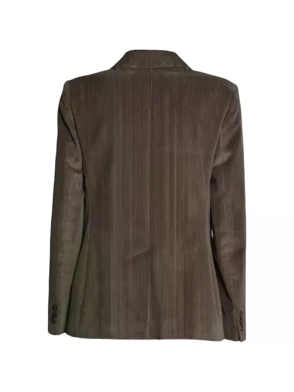 Max Mara Double-breasted Corduroy Blazer With Peak Lapels