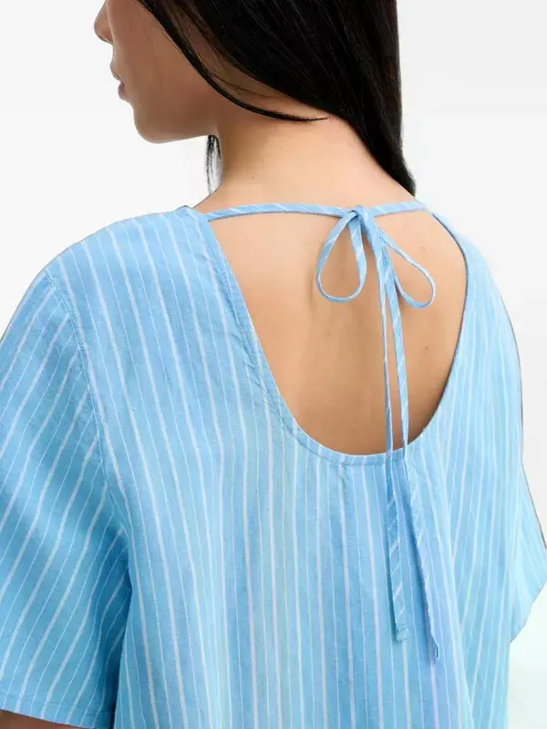 Marc O'polo Vertical-stripe Tie-back Dress