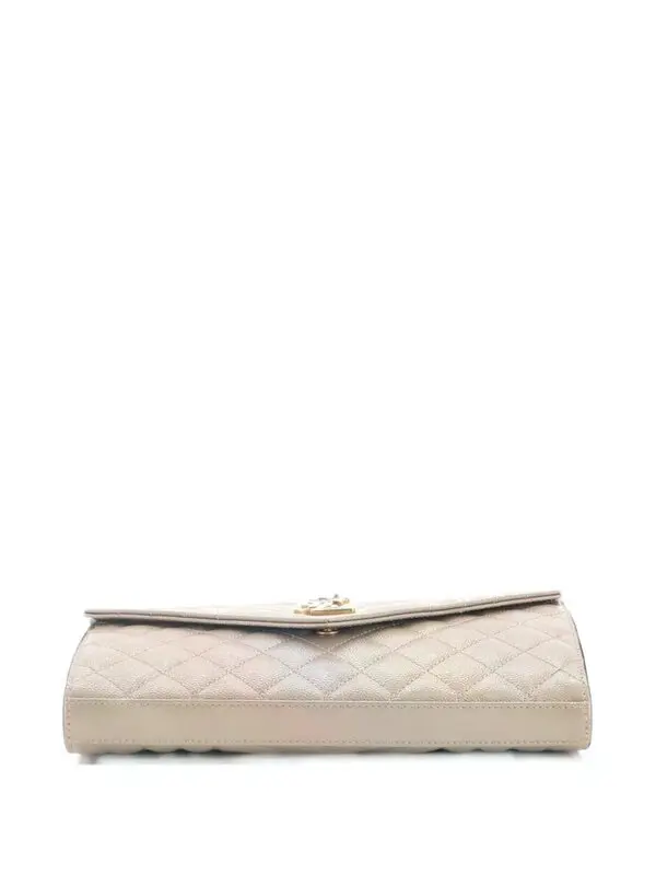 Saint Laurent Classic Monogram Chain Wallet Mixed Matelasse Leather Medium Crossbody Bag