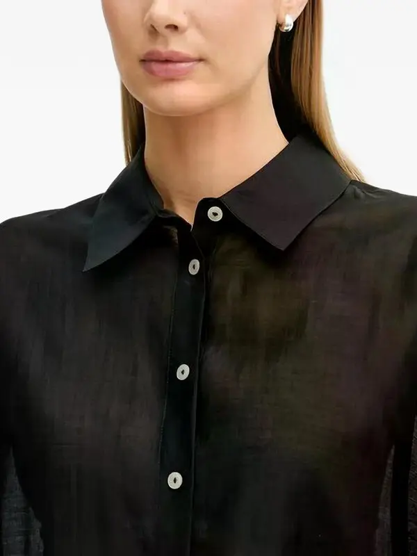 BENETTON Semi-sheer Wide-sleeve Shirt