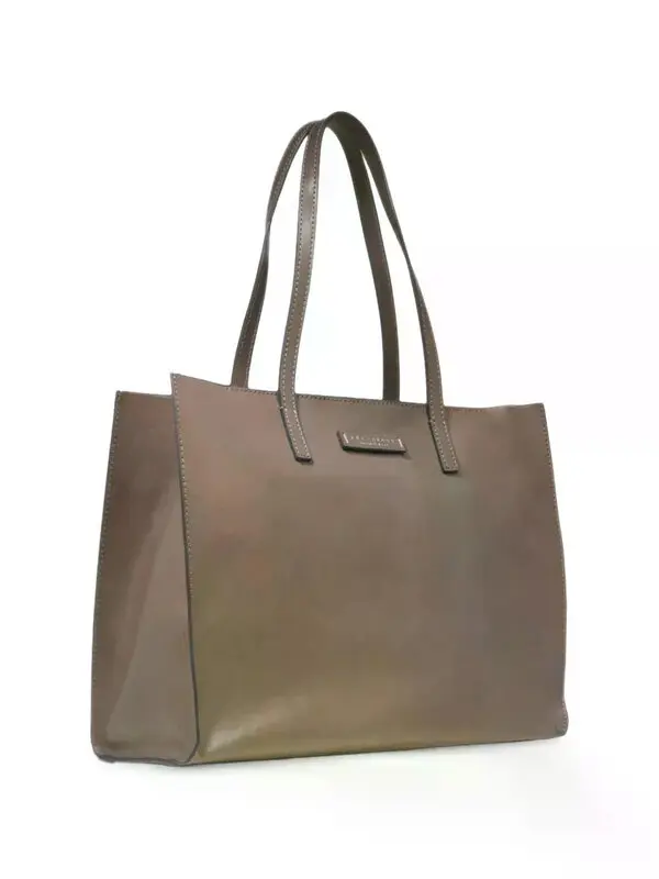 THE BRIDGE Logo-plaque Leather Tote Bag