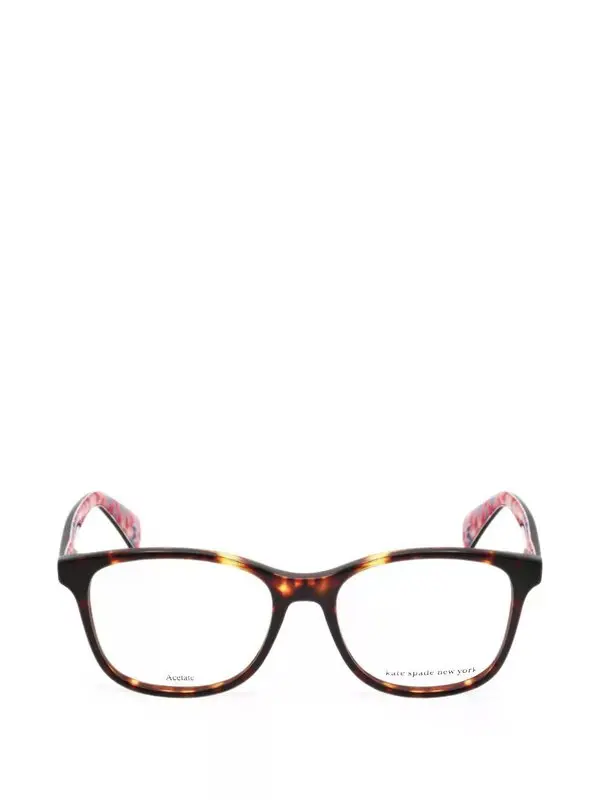 Kate Spade New York Tortoiseshell-effect Rectangle-frame Glasses - Brown