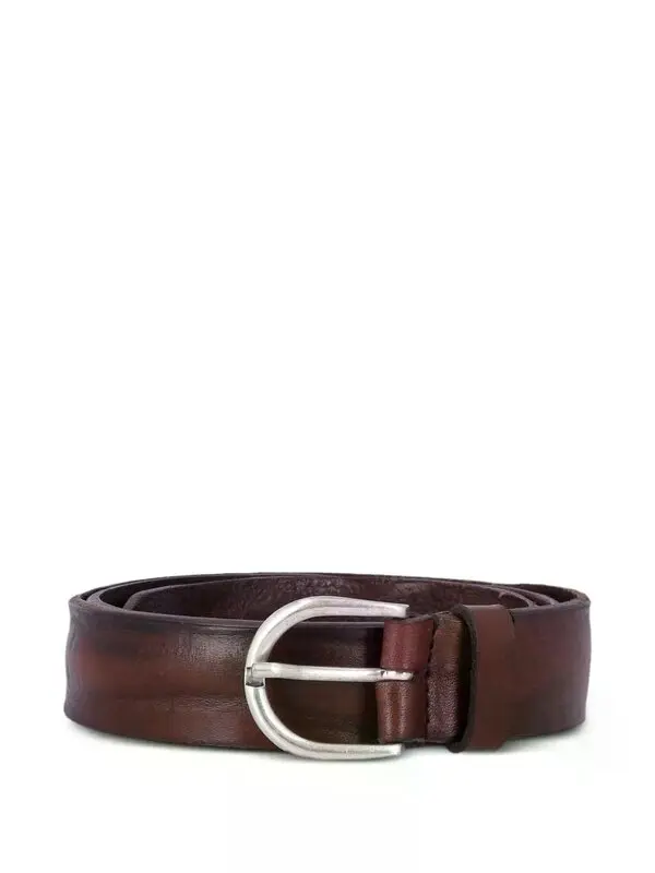 MANCINI 1979 Leather Belt With Buckle Fastening - Brown