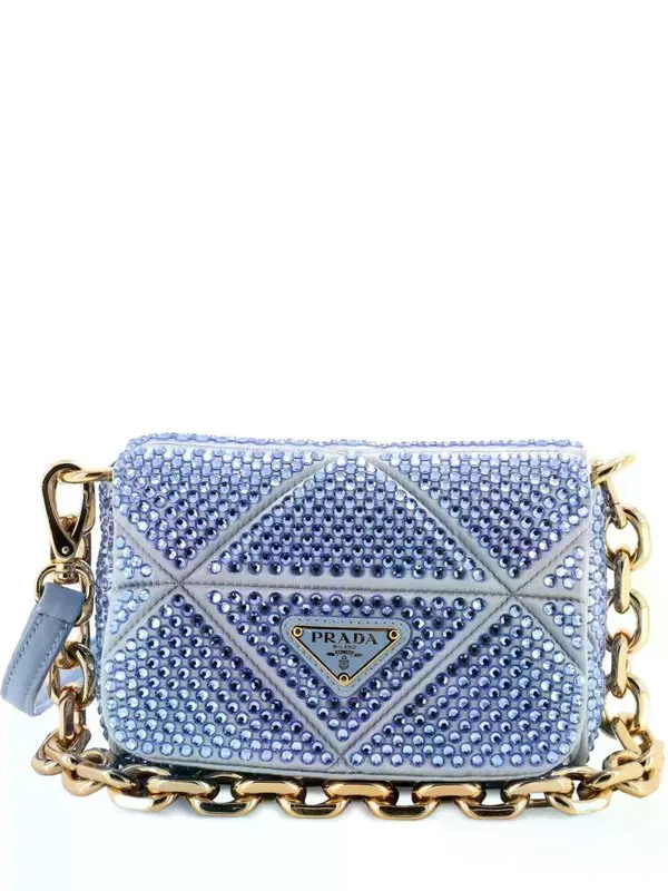 Prada Embellished Quilted Shoulder Bag