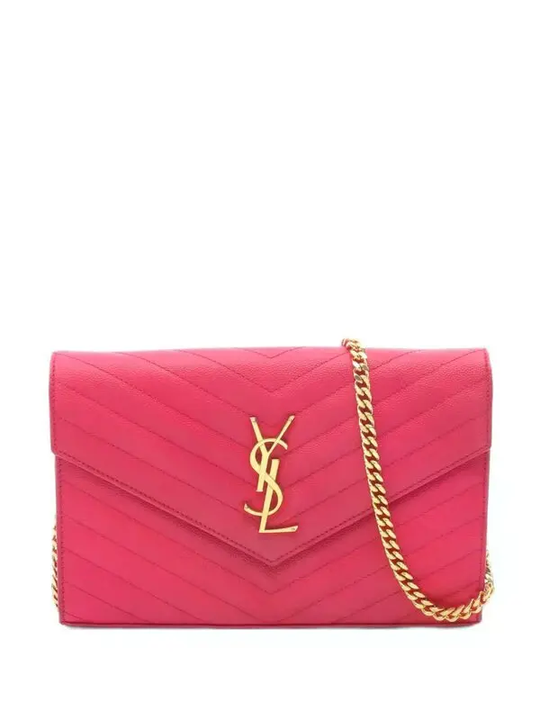 Saint Laurent 2000s Cassandra Chain Wallet - Pink