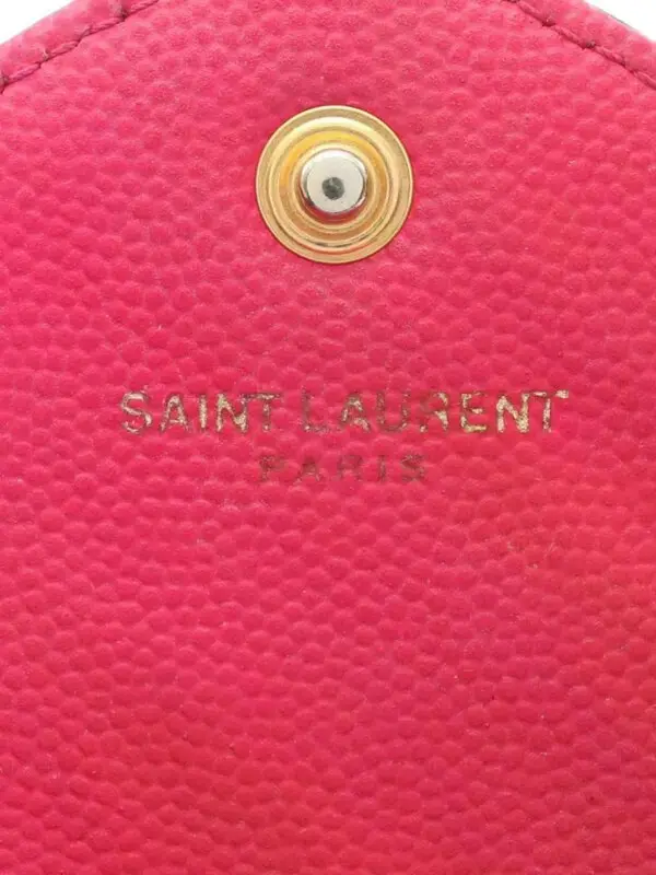 Saint Laurent 2000s Cassandra Chain Wallet - Pink