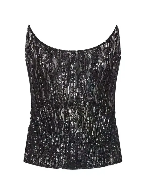 Giuseppe Di Morabito Sequin-embellished Corset Top - Black