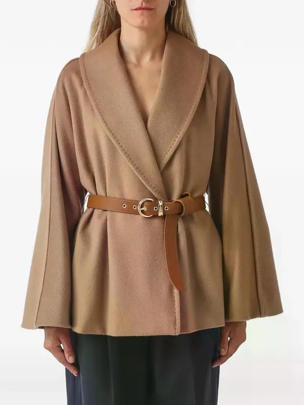 Max Mara Belted Shawl-collar Coat