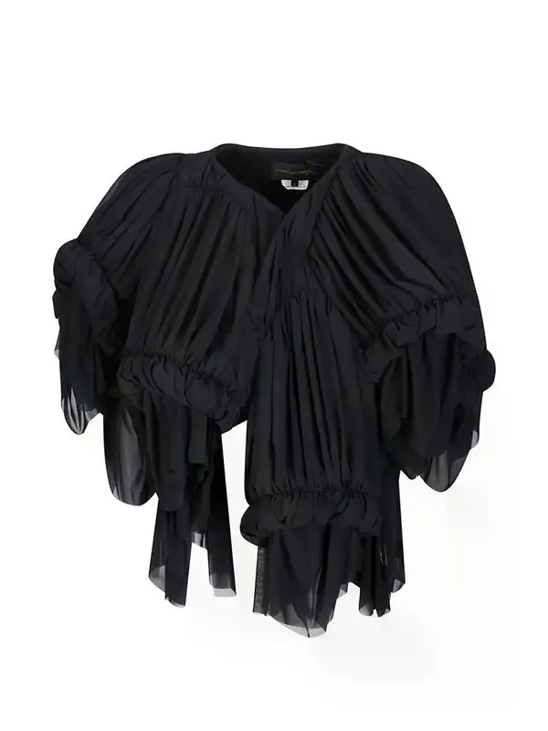Comme Des Garçons Gathered Ruffled Jacket - Black